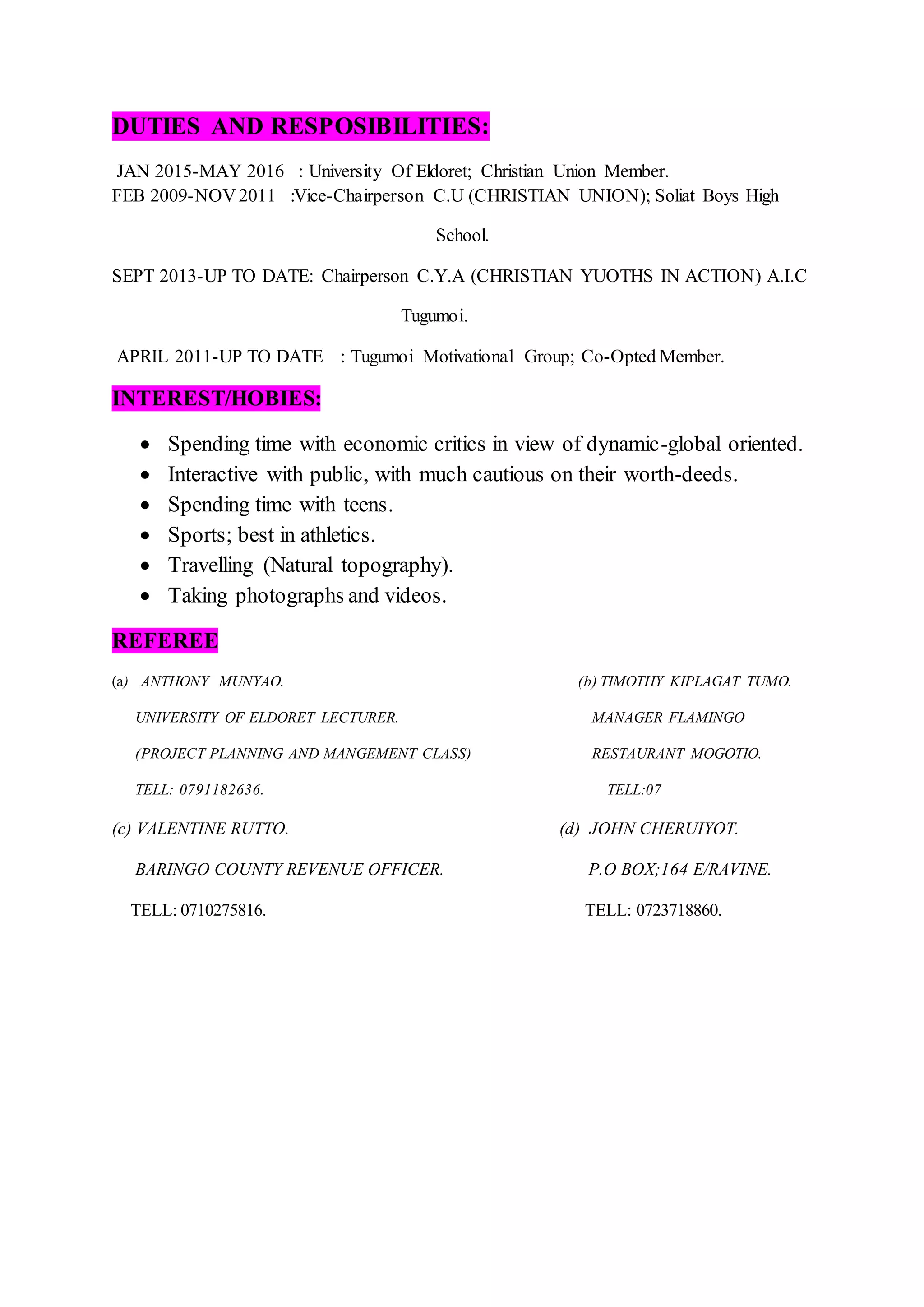 ALVIN CARRICULUM VITAE | DOCX