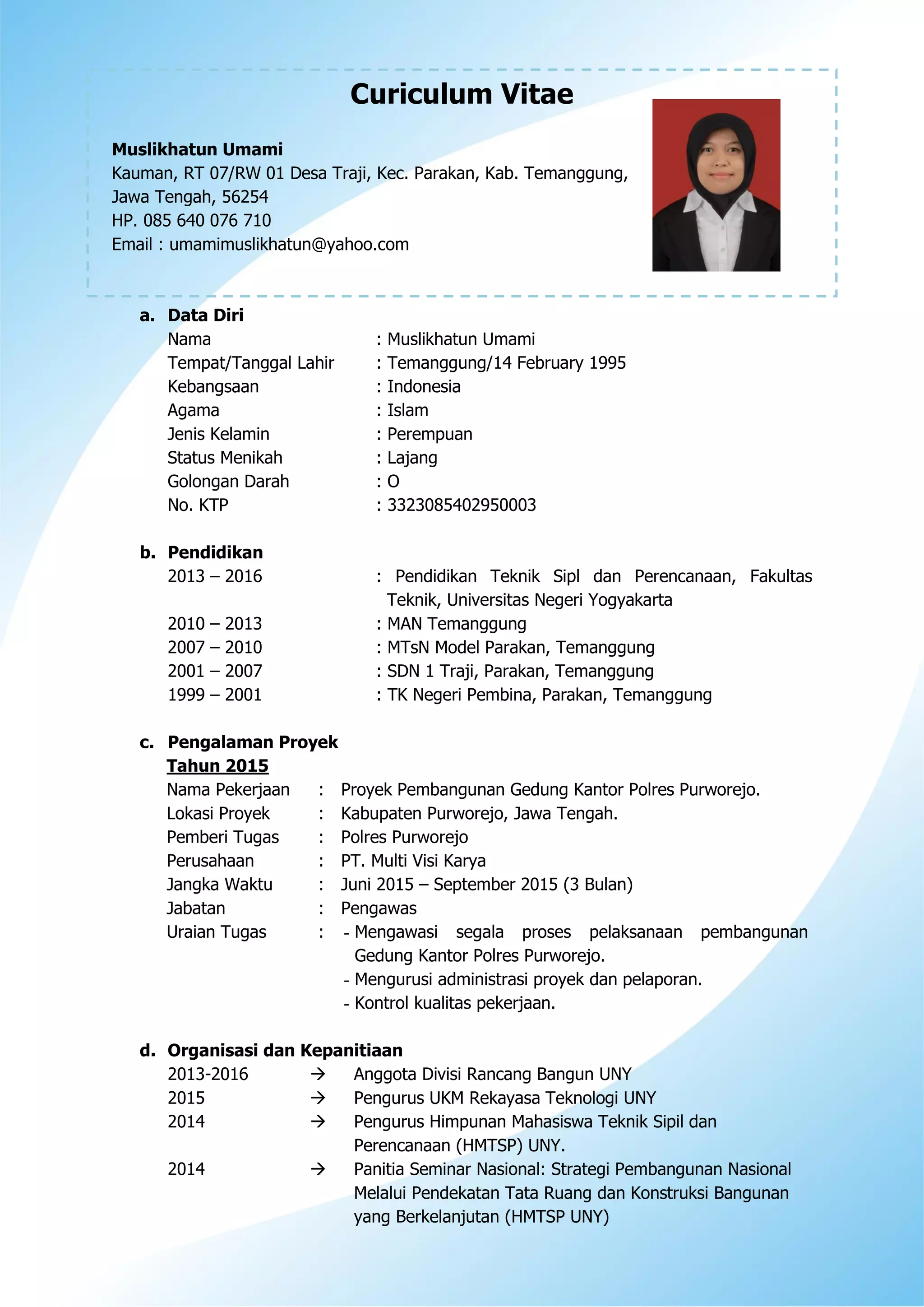 Muslikhatun Umami CV | PDF