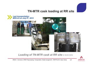 RERTR2015-AREVA-RRSFreprocessing-transp-waste-experience | PDF