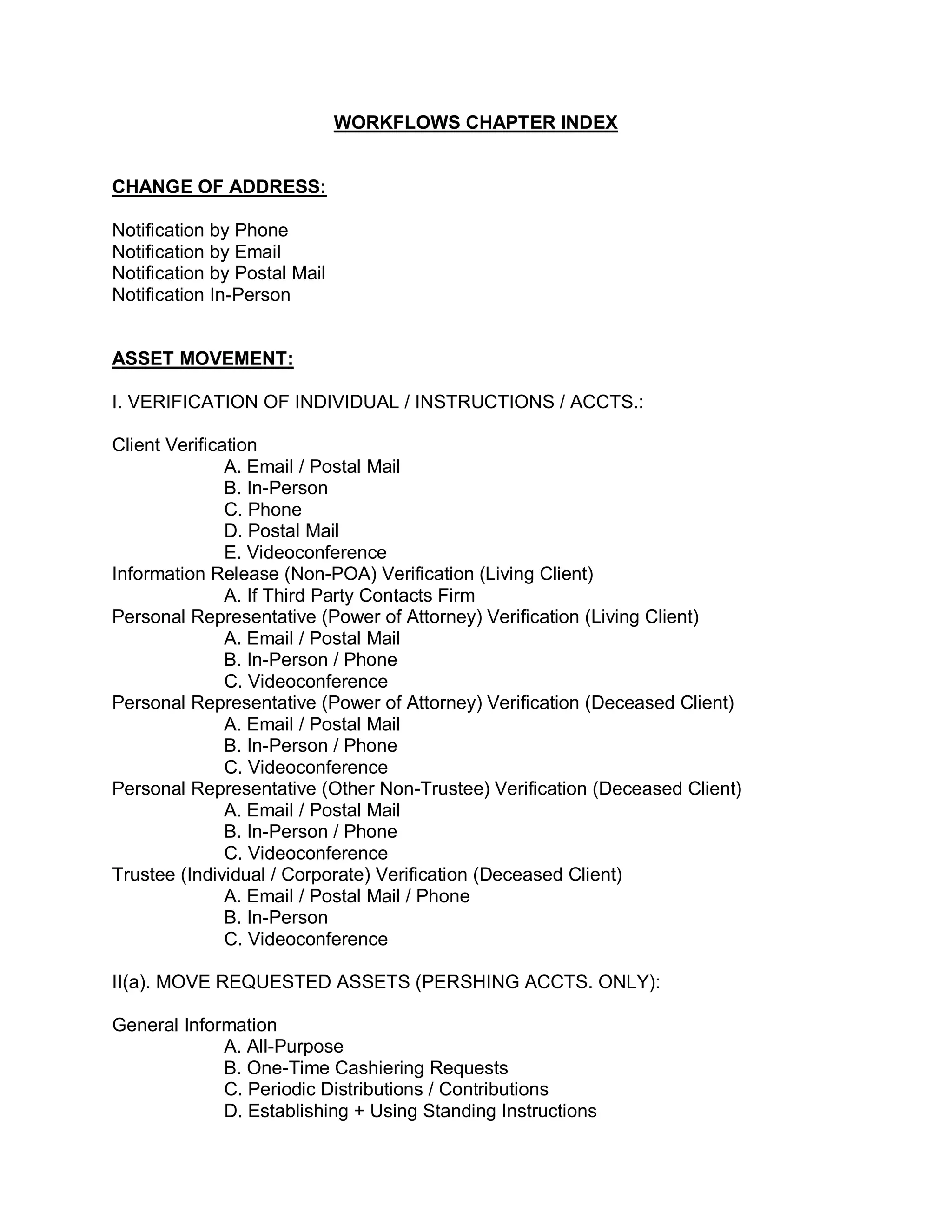 Workflows Index and Sample | PDF