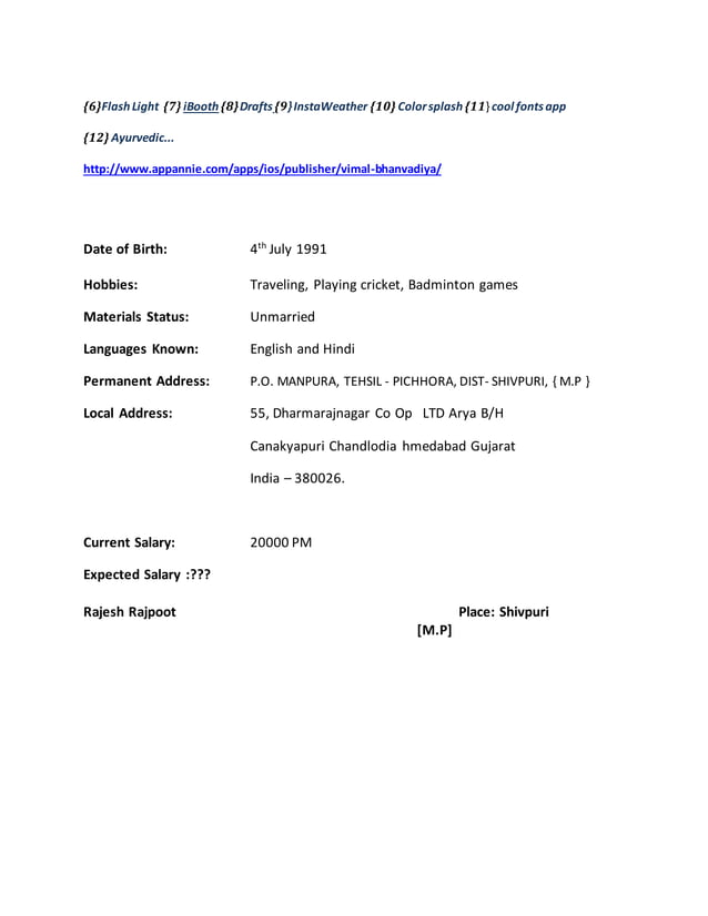 Rajesh Rajpoot CV | DOCX | Computer Software and Applications | Computing