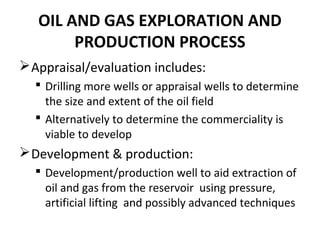 OVERVIEW OF THE OIL & GAS EXPLORATION AND [Autosaved] | PPT