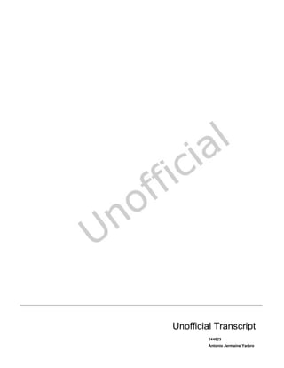 Columbia Southern Transcript | PDF