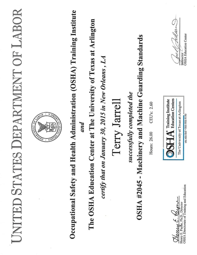 Osha 2045 Machinery and guarding | PDF