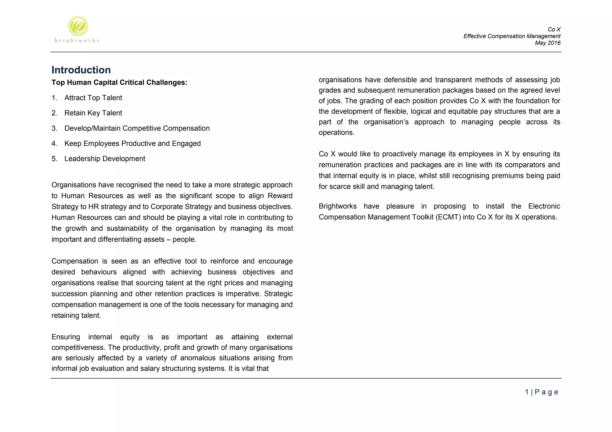 Generic ECMT Proposal | PDF