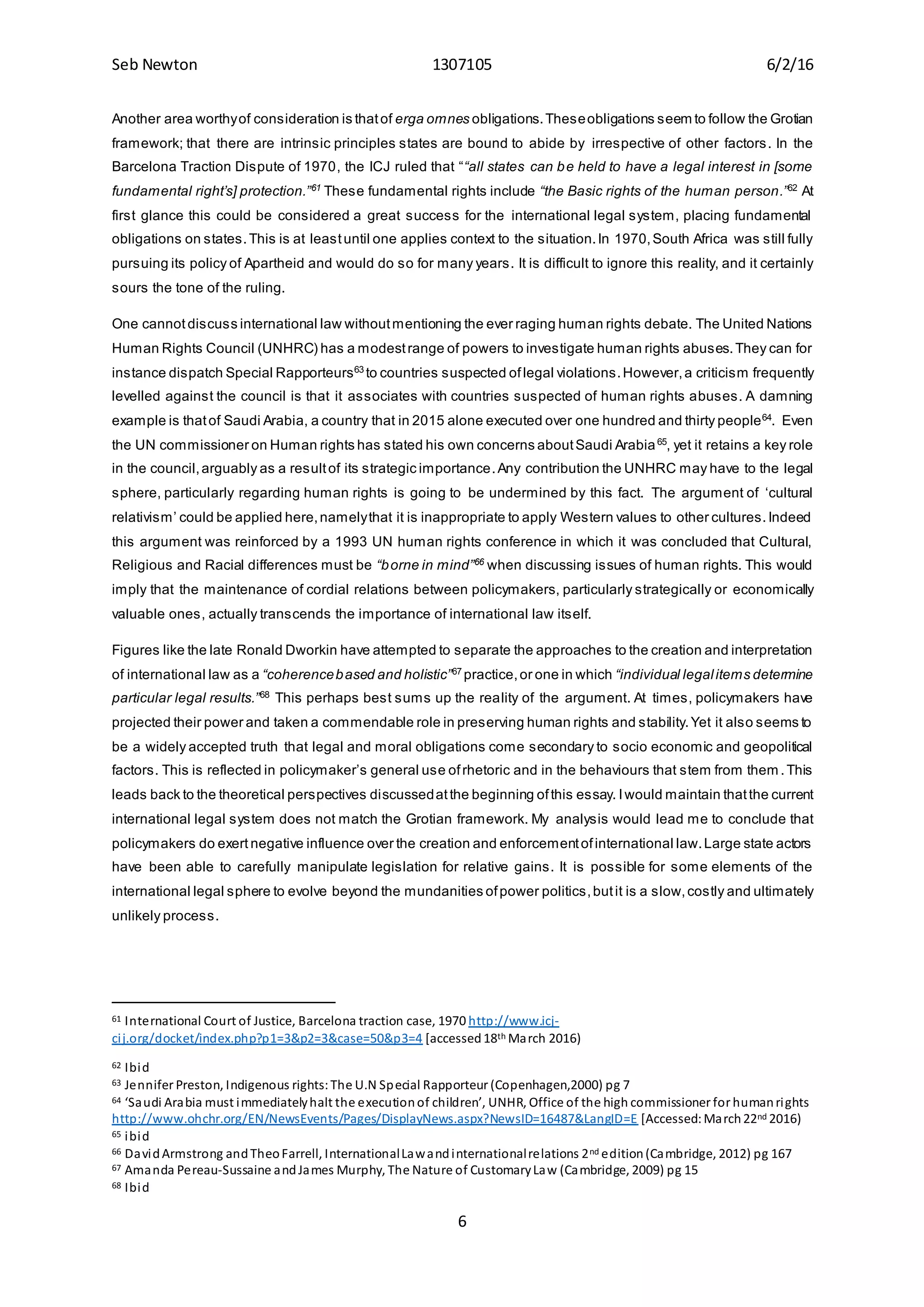 International law is simply an instrument for policymakers | DOCX