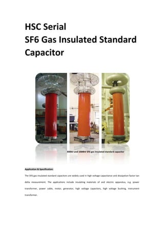 HSC Gas Insulated Standard Capacitor | PDF