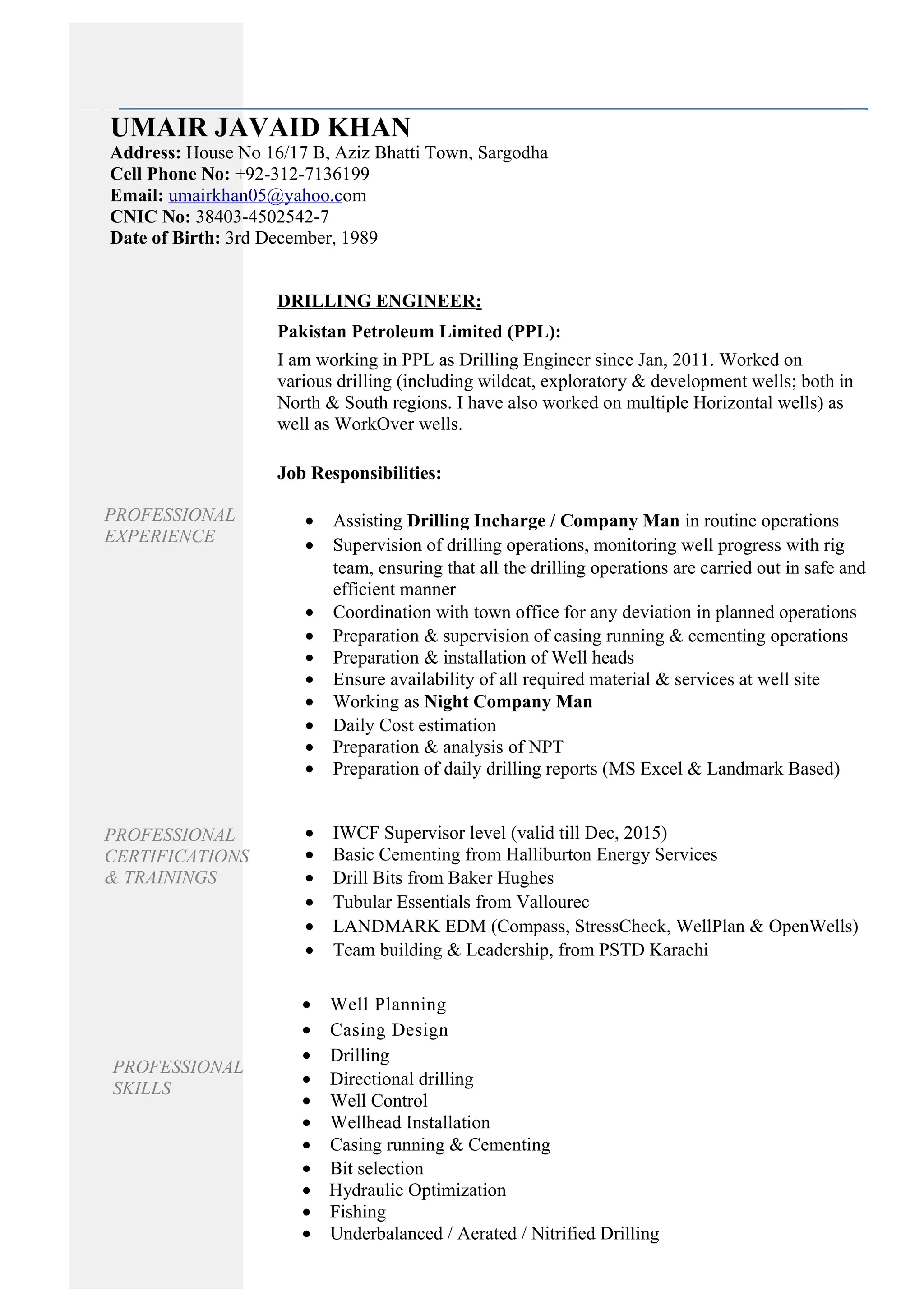 UMAIR JAVAID | DOC | Civil Engineering Industry | Industries