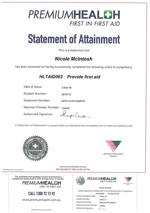 Premium Health Certificate | PDF