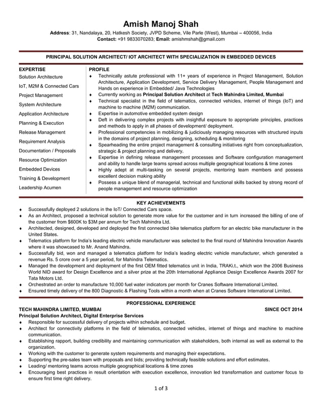 Amish Manoj Shah_Resume | PDF