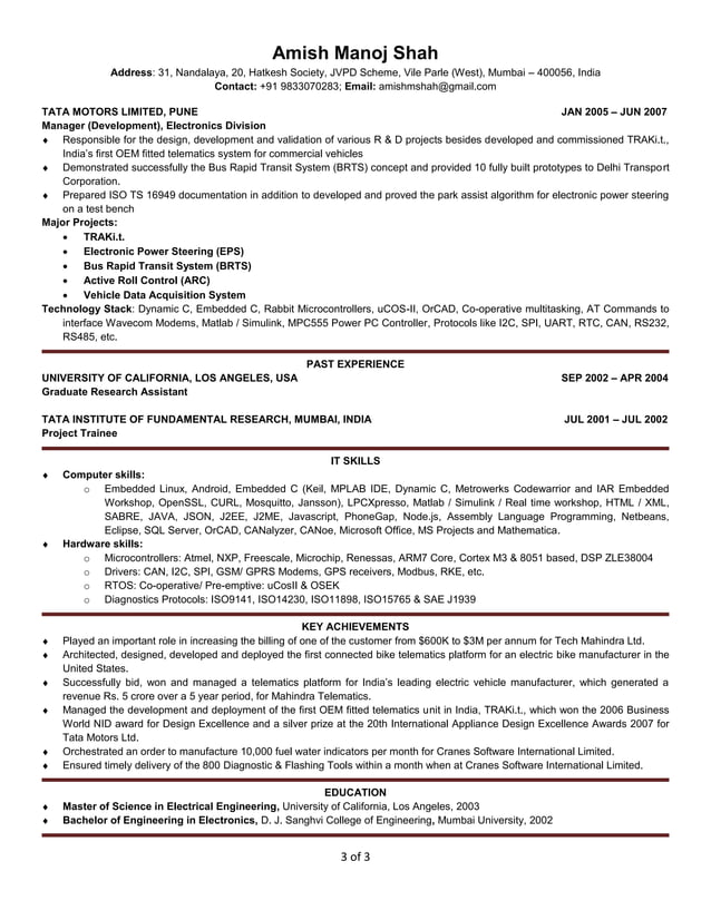 Amish Manoj Shah_Resume | PDF