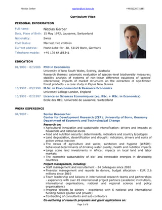 NGerber full CV October2016 | PDF