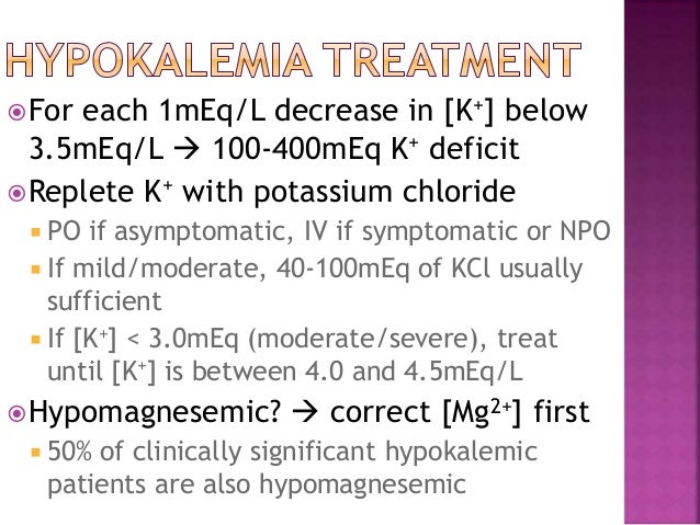 Potassium Disorders In-Service Presentation