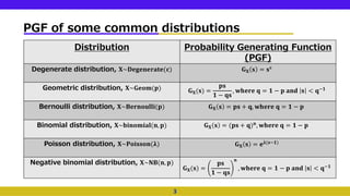 Presentation on Probability Genrating Function | PDF