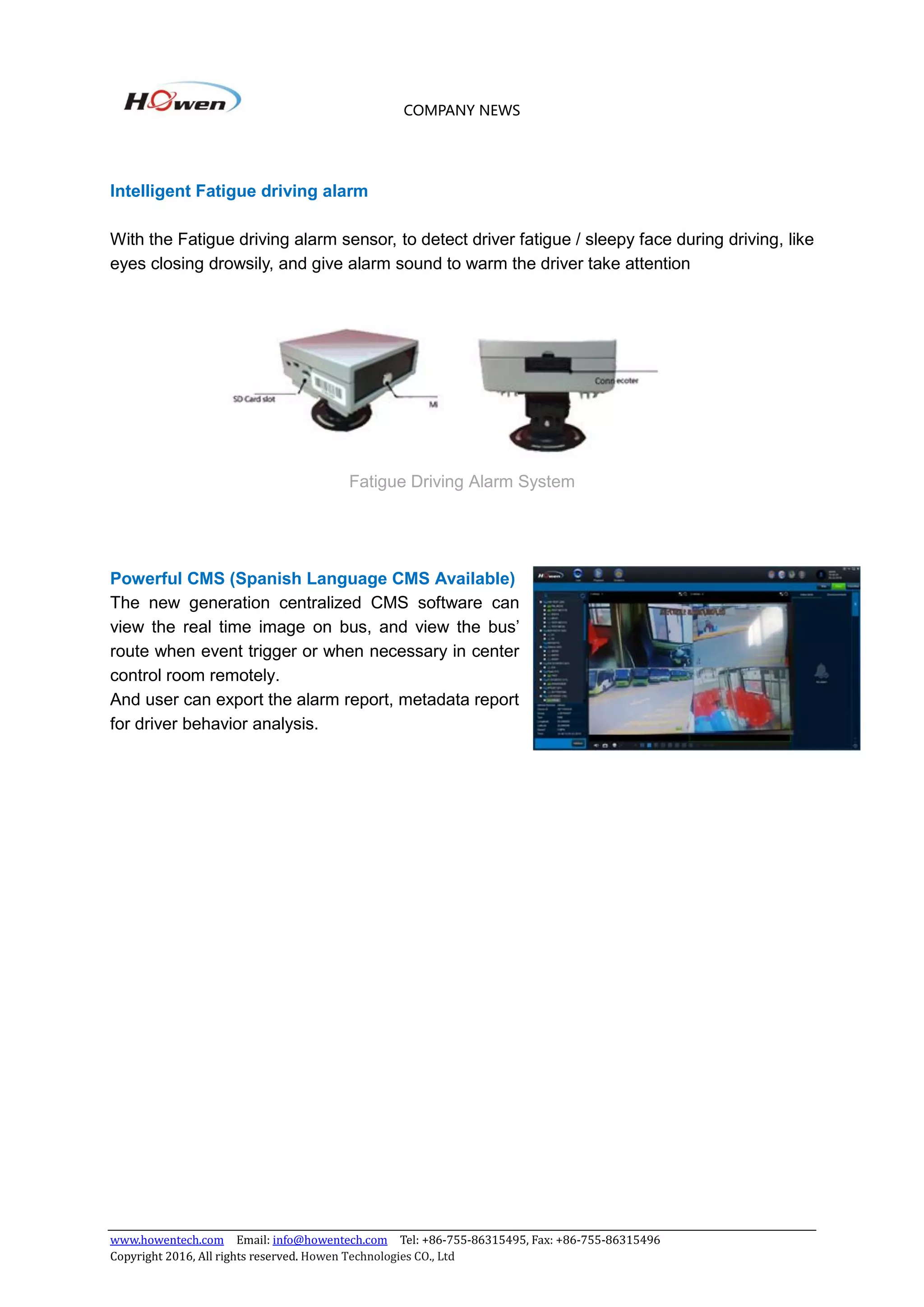 COMPANY NEWS-Howen VSS System secured safety on Public Bus in Mexico | PDF