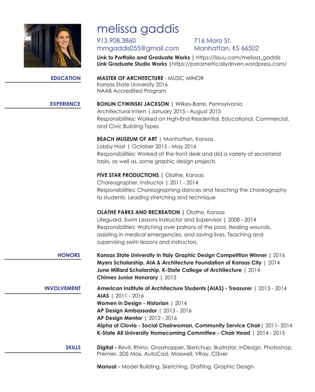 melissagaddis_resume2 | PDF | Education