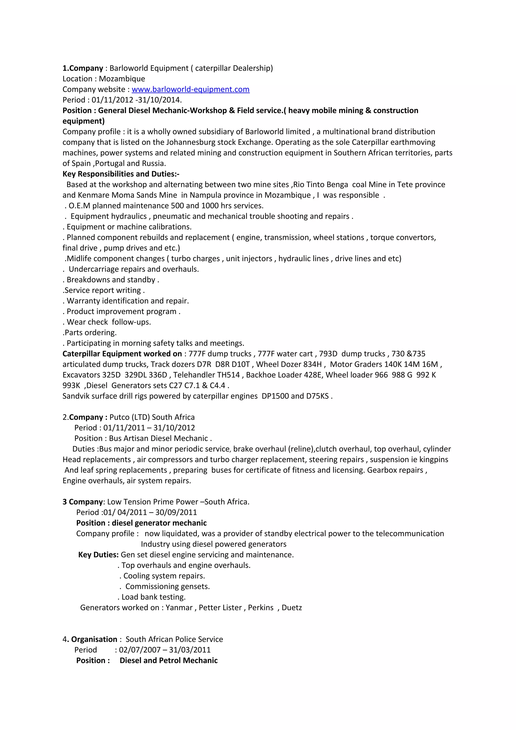 Andrew T Nyamombe cv 1 | DOC