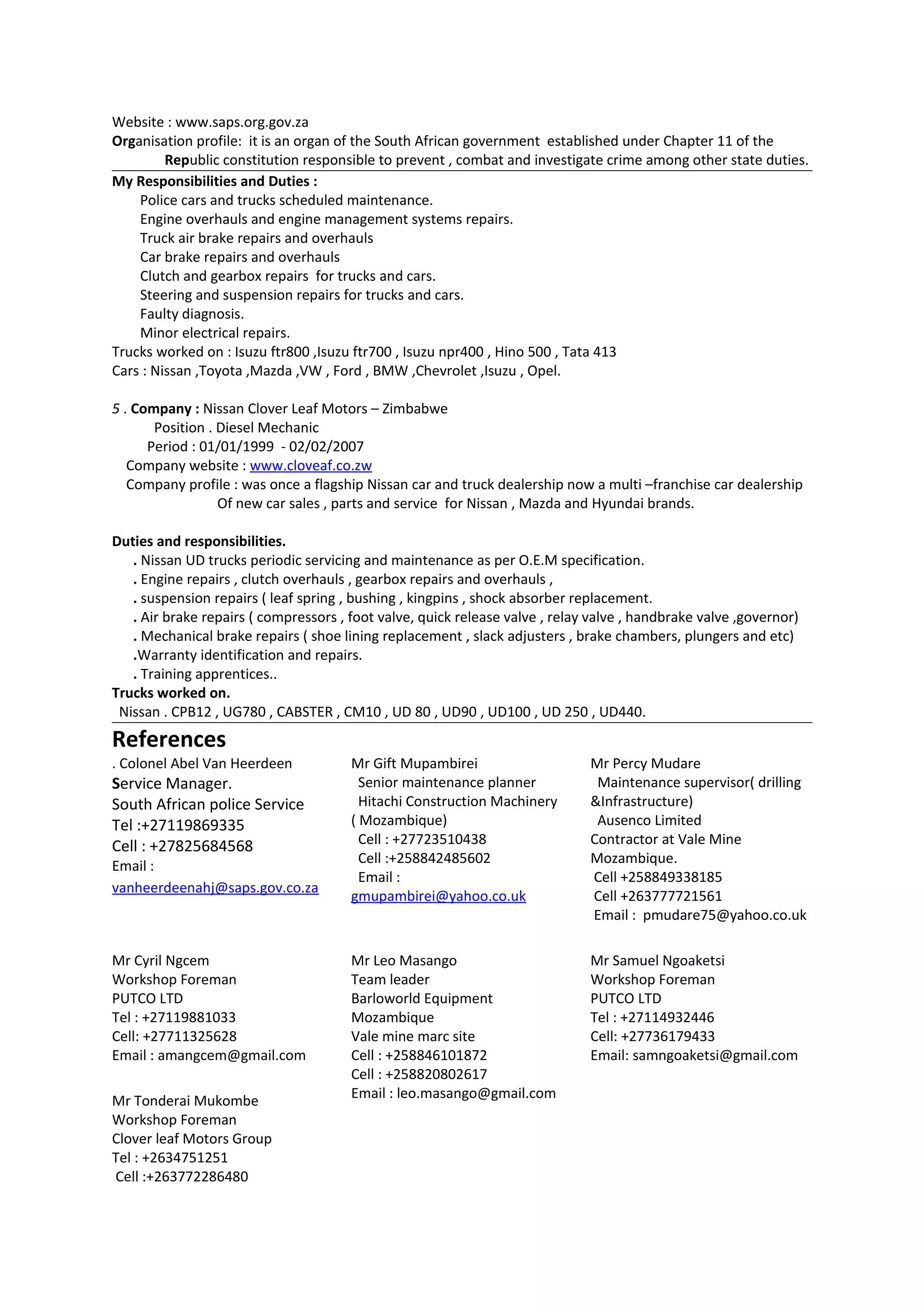 Andrew T Nyamombe cv 1 | DOC