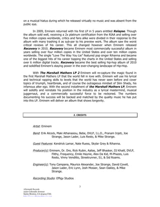 Eminem Marketing Analysis | PDF