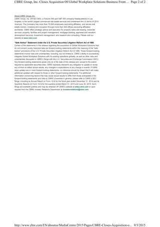 CBRE-News Release | PDF