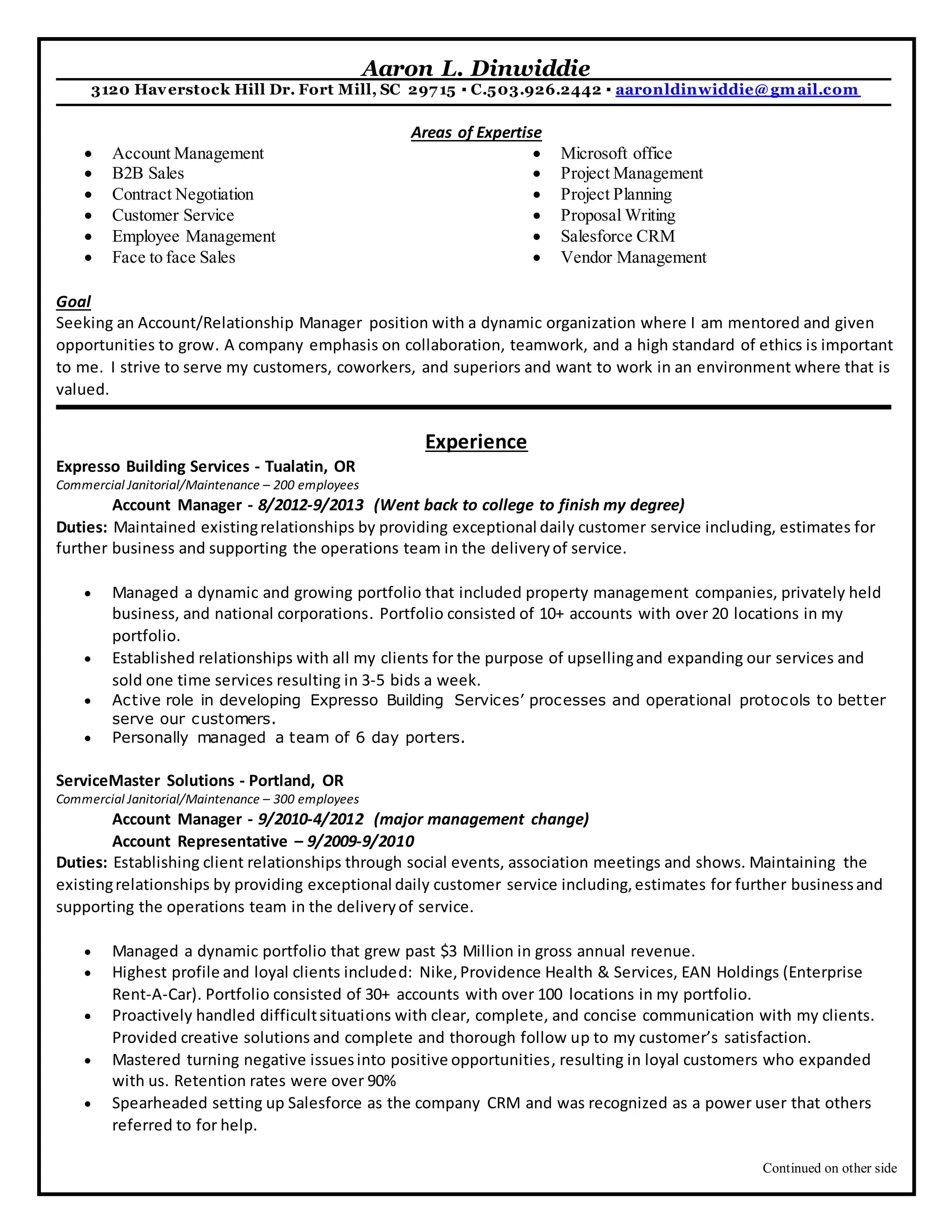 Aaron's Resume NC 4-8-16 | PDF