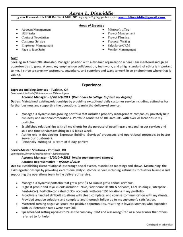 Aaron's Resume NC 4-8-16 | PDF