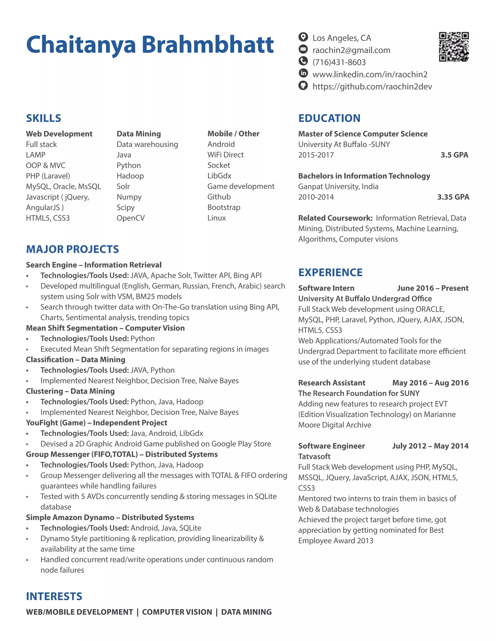 Chaitanya_resume | PDF | Web Development | Internet