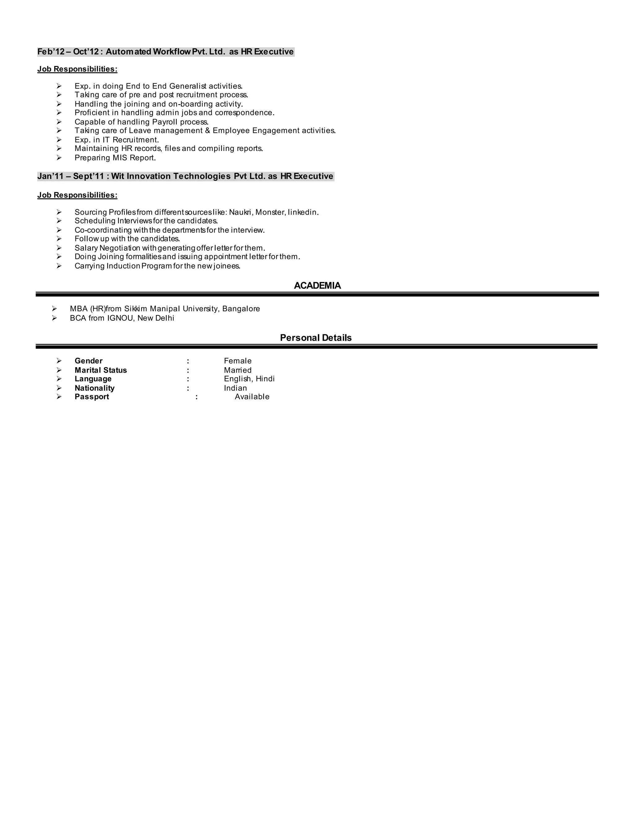 RITU GUPTA - Resume | PDF