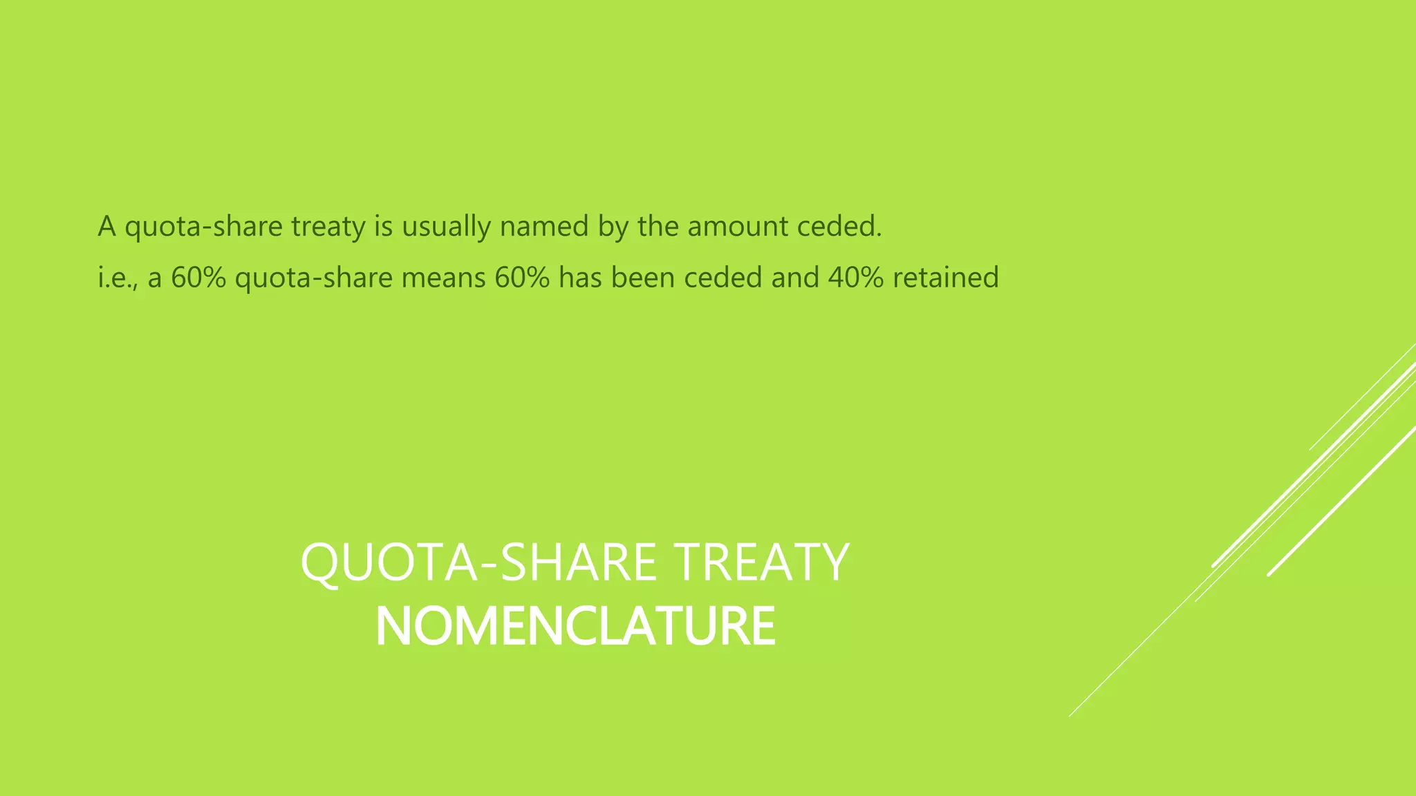 Presentation on Quota Share Treaty | PPTX