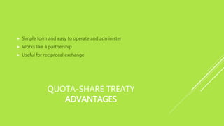 Presentation on Quota Share Treaty | PPTX