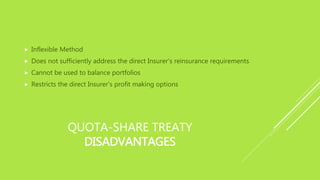Presentation on Quota Share Treaty | PPTX