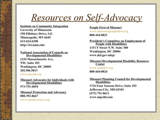 Self-Advocacy | PPT