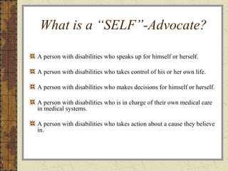 Self-Advocacy | PPT