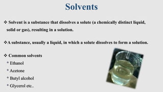 Industrial production of chemical solvents “Acetone” | PPTX