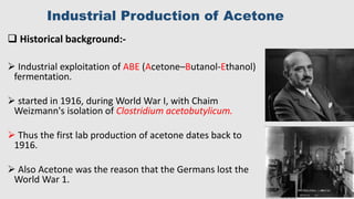 Industrial production of chemical solvents “Acetone” | PPTX