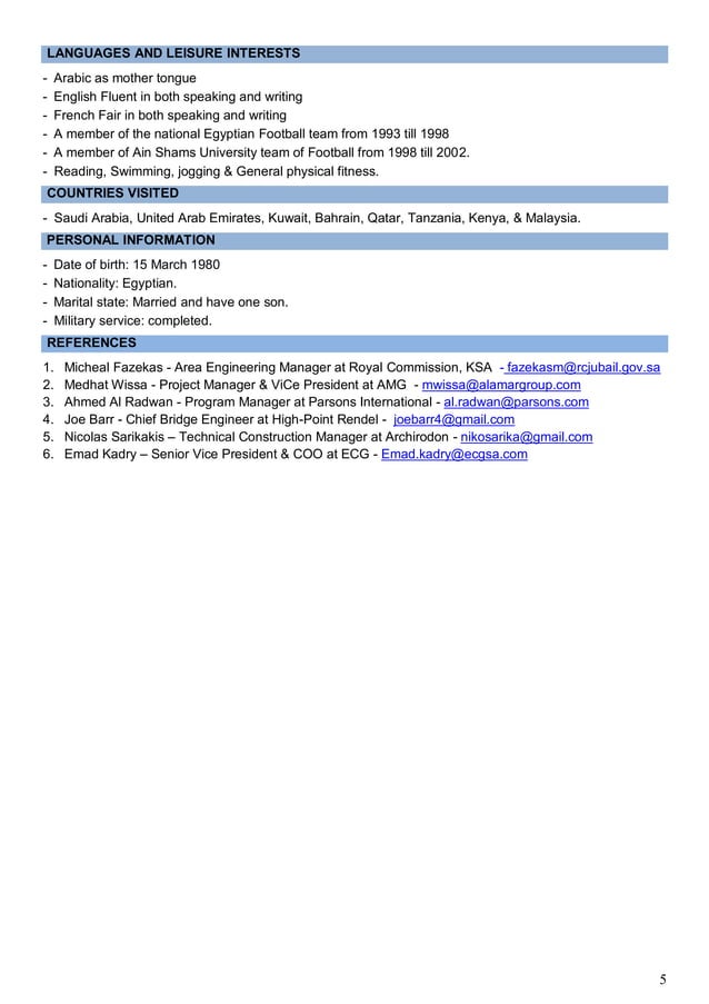 Ahmed fergany CV 2642016 | PDF