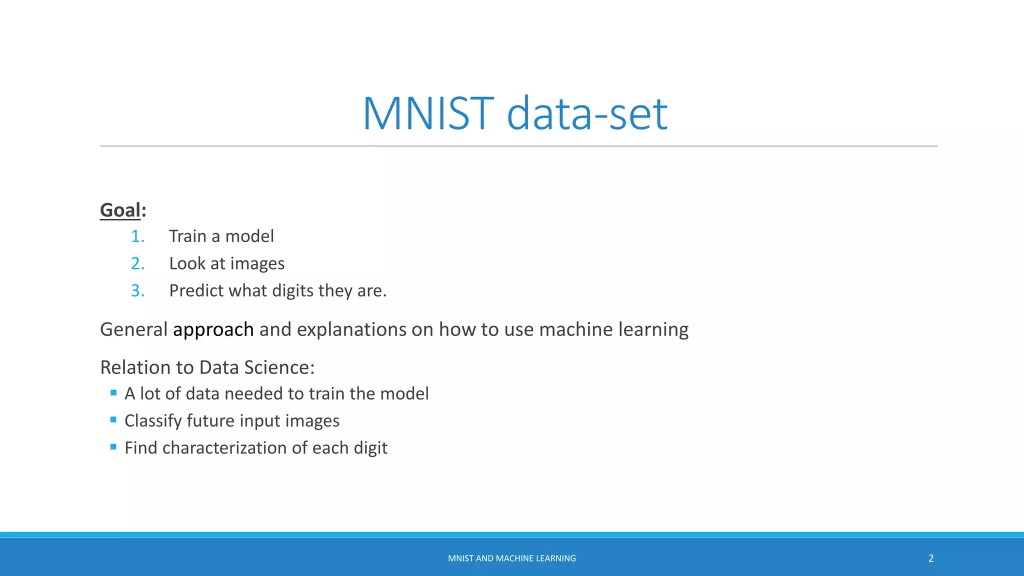 MNIST and machine learning - presentation | PDF