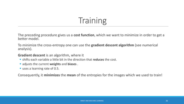 MNIST and machine learning - presentation | PDF