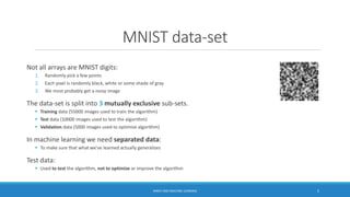 MNIST and machine learning - presentation | PDF