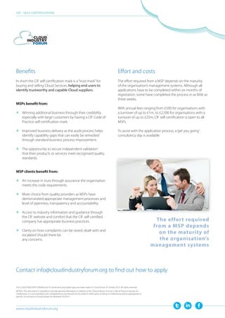 CIF Self Certification MSP Oct15