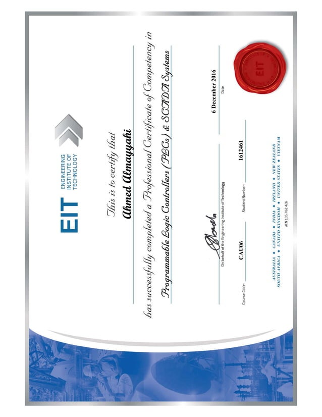 SCADA and PLC certification | PDF