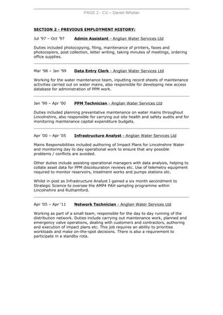 Daniel Lee Whelan CV 2015 | DOC