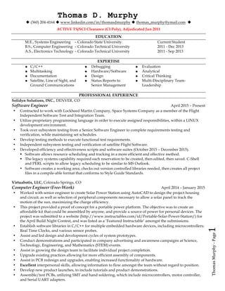 Thomas Murphy Resume - Clearance | PDF