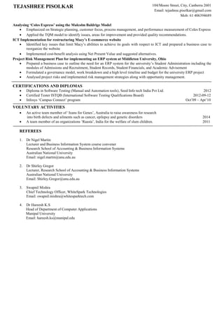 Tejashree_cv | PDF | Databases | Computer Software and Applications