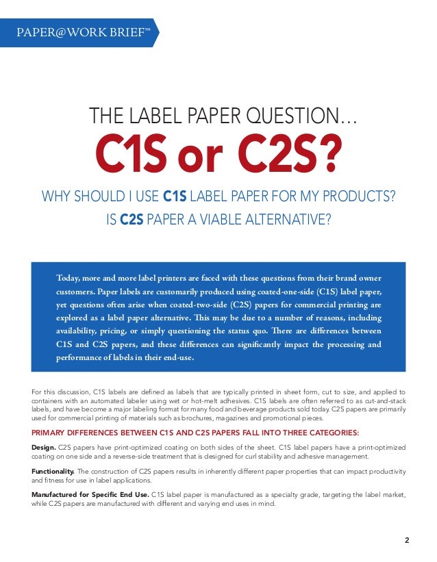 PAPER@WORK BRIEF - C1S or C2S APRIL2014