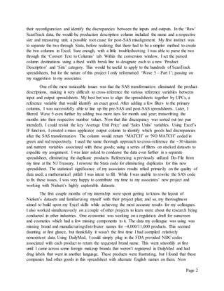 FDA Internship Review | DOCX