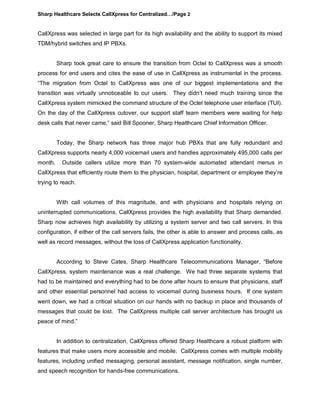 Sharp Healthcare Case Study | PDF