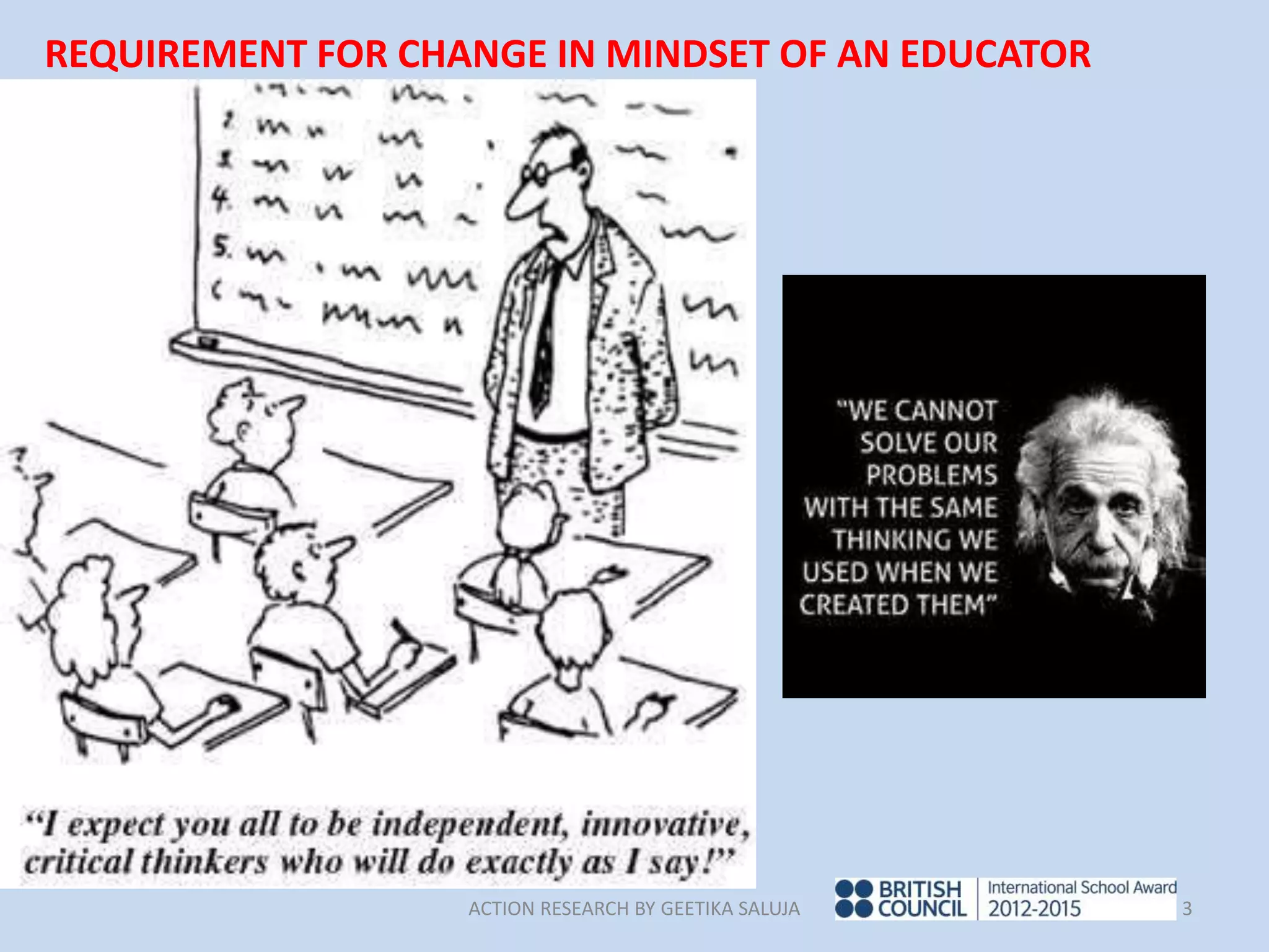 action research by an educator GEETIKA SALUJA - Copy | PPTX