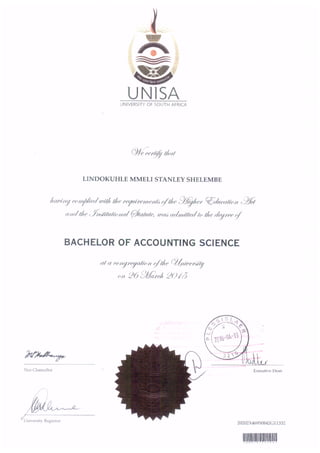 BCom in Accounting Sciences | PDF