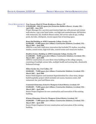Dave Goshorn - Resume | PDF